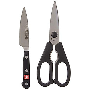 Wusthof Classic Two Piece Set, One Size, Black, Stainless Steel