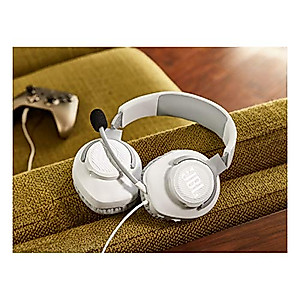 JBL Quantum 100 - Wired Over-Ear Gaming Headphones - White, Large