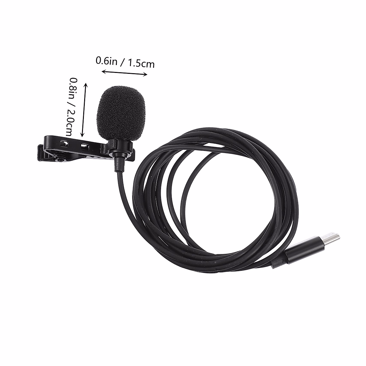 ERINGOGO Lavalier Microphone Mini USB Microphone Wireless Lavalier Mic Lapel Microphone Omnidirectional Lavalier Mic Omnidirectional Microphone Collar Clip Microphone USB-c Microphone TPE