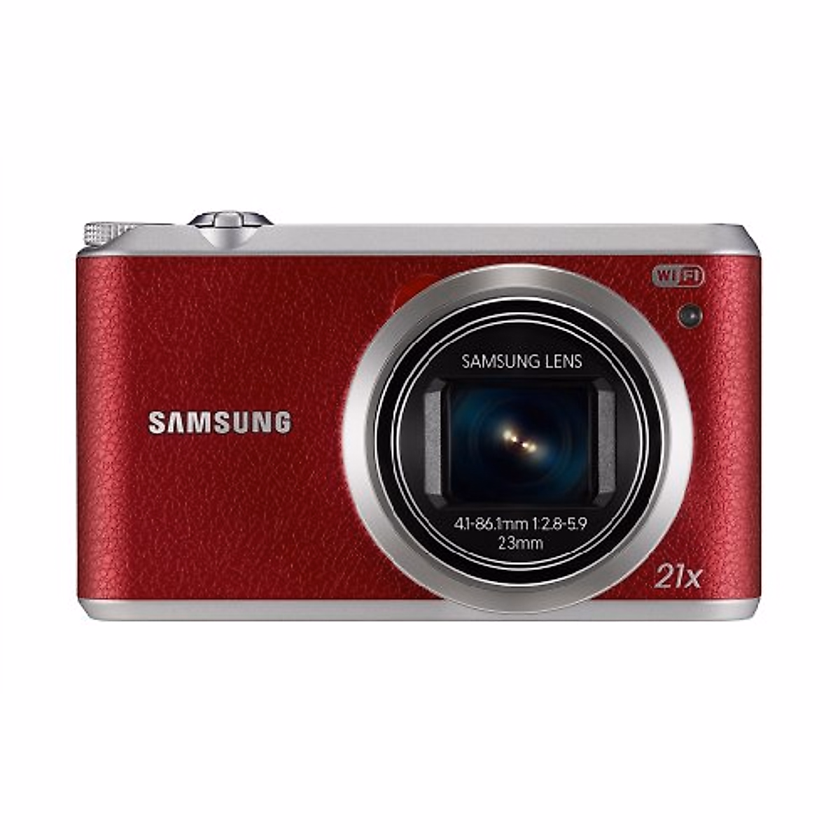 Samsung WB350F 16.2MP CMOS Smart WiFi & NFC Digital Camera with 21x Optical Zoom, 3.0" Touch Screen LCD and 1080p HD Video (Red)