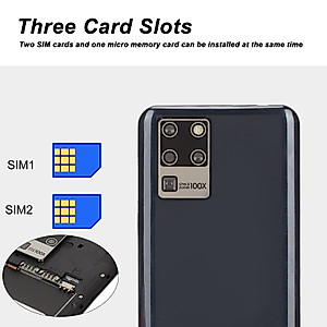 ciciglow 5in Unlocked Phone, 2GB RAM 16GB ROM Cheap Smart Phone, 1920x1080P HD Display, 5MP+8MP Camera, 4800mAh, Face ID, WiFi, BT, FM(Black)