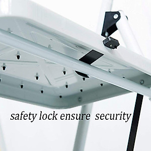 KARMAS PRODUCT Folding 3 Step Ladder Portable Steel Step Stool Wide Platform with Handgrip for Kitchen Home 330lb Capacity