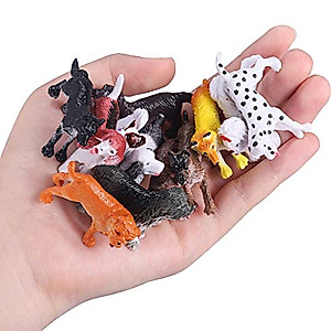 Flormoon Animal Figure - 12pcs Cute Mini Puppy Figurines - Hand Painted Emulational Dog Figurines Toy Set,Bona Puppy, Golden Retriever etc - Christmas Birthday Gift for Kids Toddlers