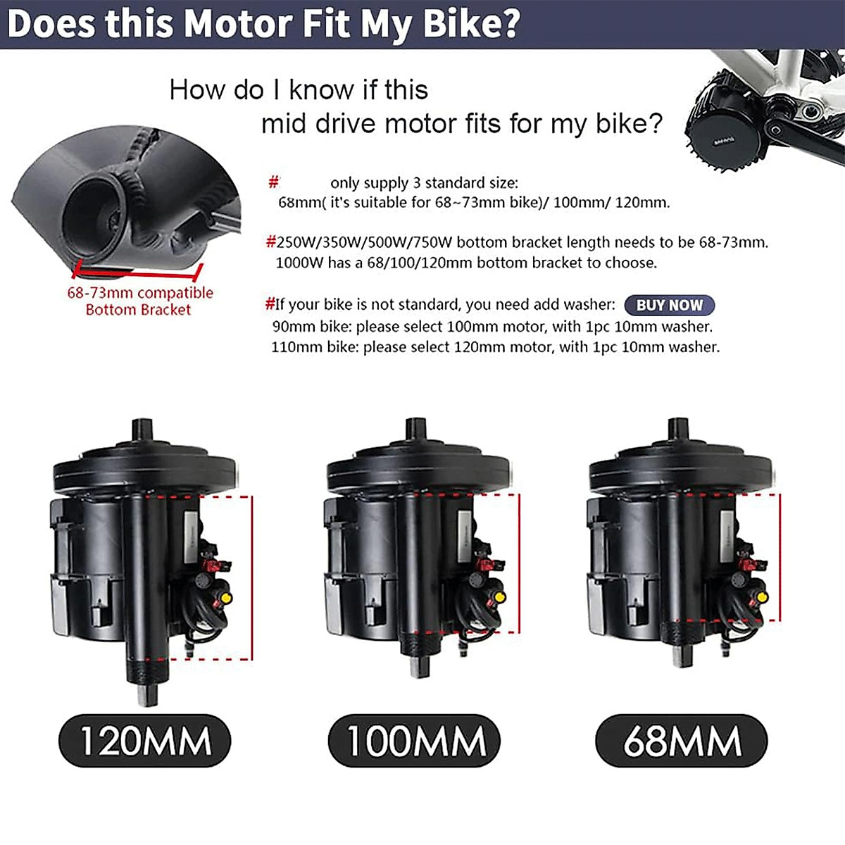 BAFANG BBSHD 48V/52V 500W 750W 1000W Mid Drive Kit with Battery Optional BBS01 BBS02 8FUN DIY Conversion Kit with LCD Display & Chainring Mountain Bike, Road Bike