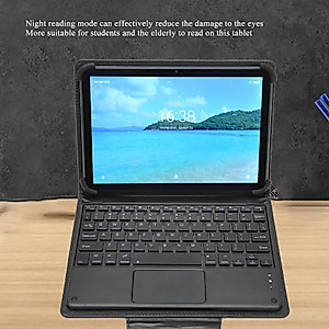 Luqeeg FHD Tablet, 8GB 256GB 100-240V 10.1 Inch Tablet 5.0 2 in 1 with Keyboard for Home for Android 12 (US Plug)
