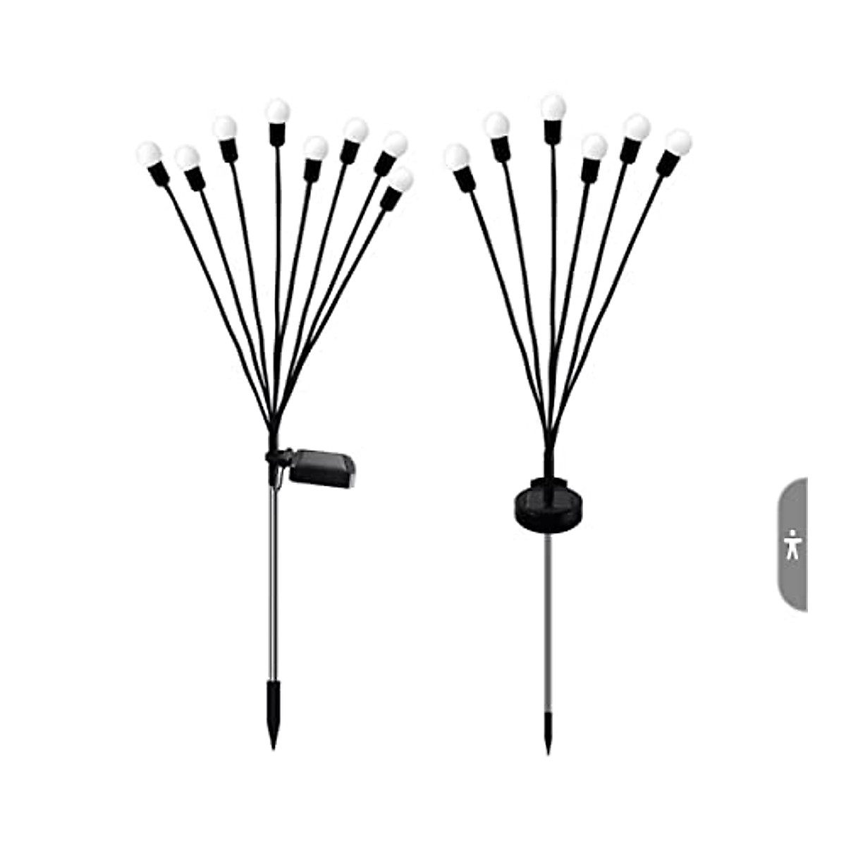 Solar Garden Lights, Starburst Swaying Light, Solar Firefly Lights Outdoor Waterproof, Solar Garden Decorative Lights Yard Patio Pathway Decoration, Warm White, 6LED