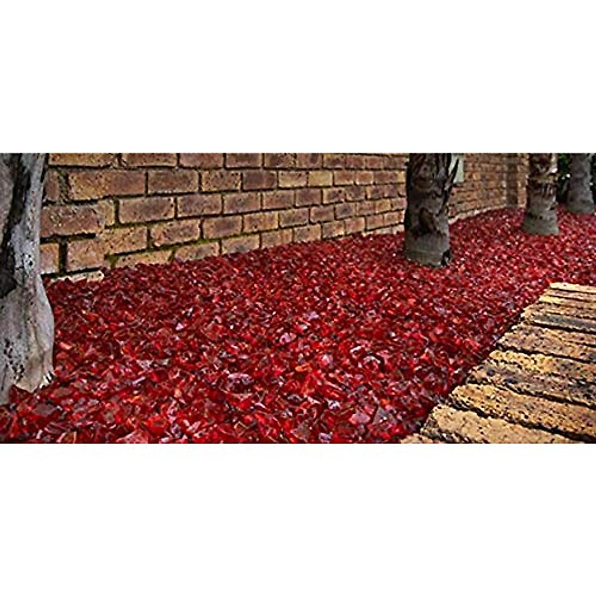 Margo Garden Products 1/4" 10lbs Dragon Glass, 10 lb, Red