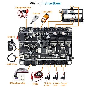 RATTMMOTOR CNC 1610 PRO 3 Axis GRBL Control DIY Mini CNC Router Machine Kit with Offline Controller and 14pcs ER11 Collets CNC Engraving Milling Machine for Cutting Wood Plastic Acrylic PVC PCB
