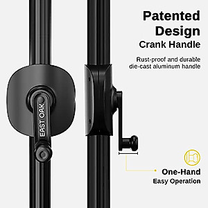 EAST OAK Patio Umbrella, 9 ft Outdoor Table Umbrella with 40 LED Solar Lights and 8 Ribs, 1.9inch Aluminum Pole, UPF 50+ Fade Resistant and Push Button Tilt for Deck and Poolside, Wine Red