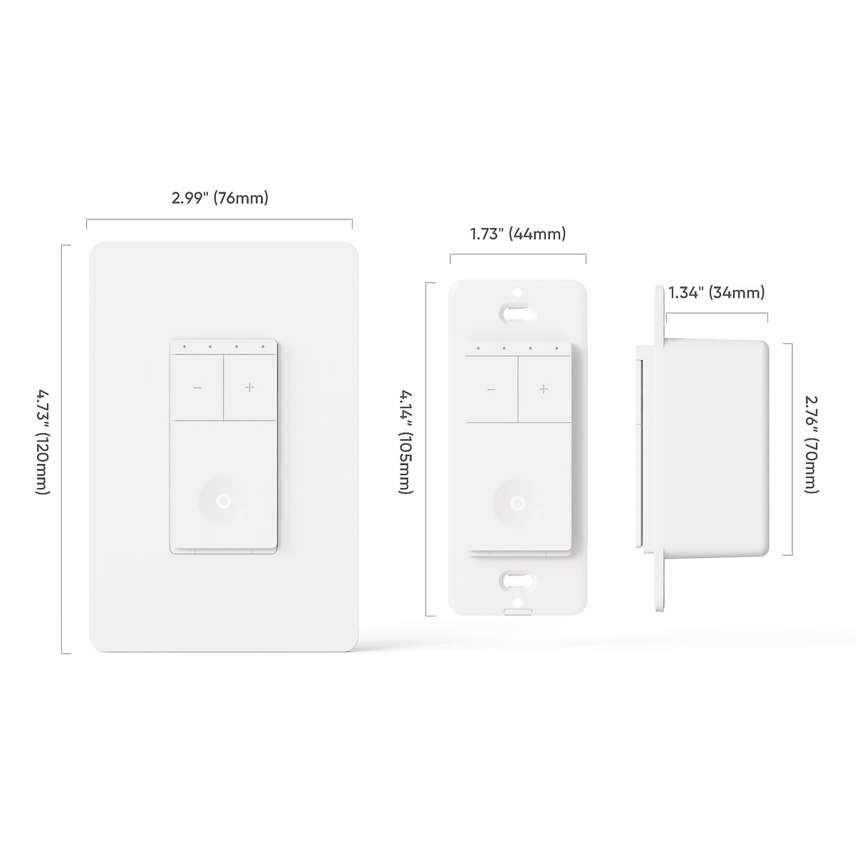 TREATLIFE Smart Ceiling Fan Control, 4 Speed Fan Switch for Ceiling Fan, Neutral Wire Required, Smart Home Devices that Works with Alexa and Google Assistant, Remote Control, Schedule, No Hub Required