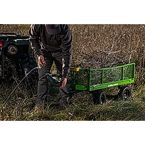 Gorilla Carts 4 Cu. Steel Utility Cart with No-Flat Tires, Green (Amazon Exclusive)