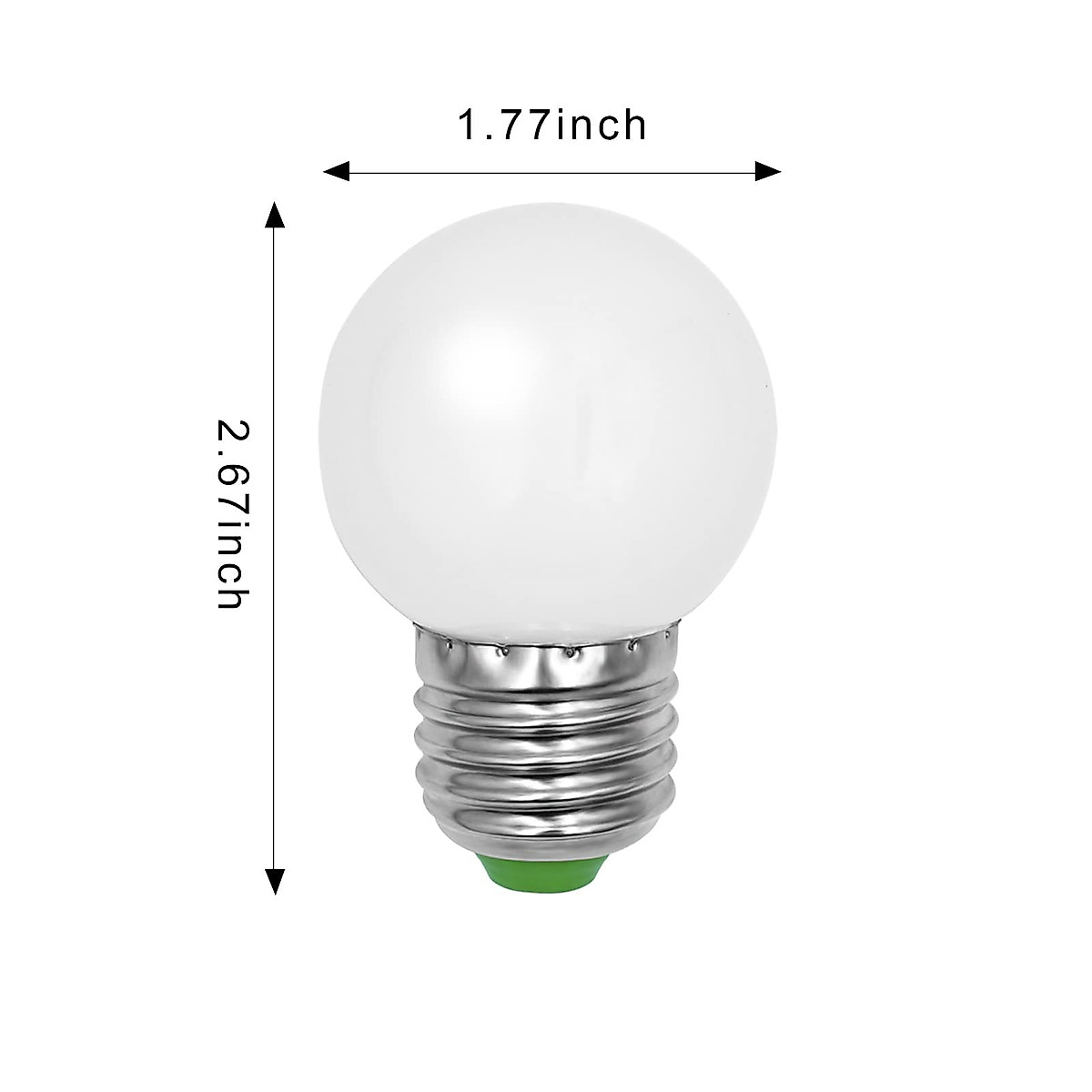 LFLAMPON G14 G45 LED Bulbs 30W Equivalent Globe Bulb 3W Warm White 3000K 260LM E26/E27 Edison Screw Base Replacement Vanity Mirror, Pendent, Chandelier Lighting AC 120V Non Dimmable (2 Pack)