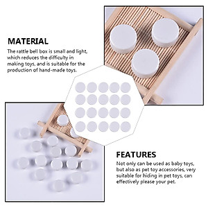 100pcs Boxes Rattle Box Baby Noisemaker Plastic Ring Boxes Baby Rattle Toy Rattle Toys for Infant Plush Toy Replacement White Noisemakers Toy Accessory Rattle Toys for Baby