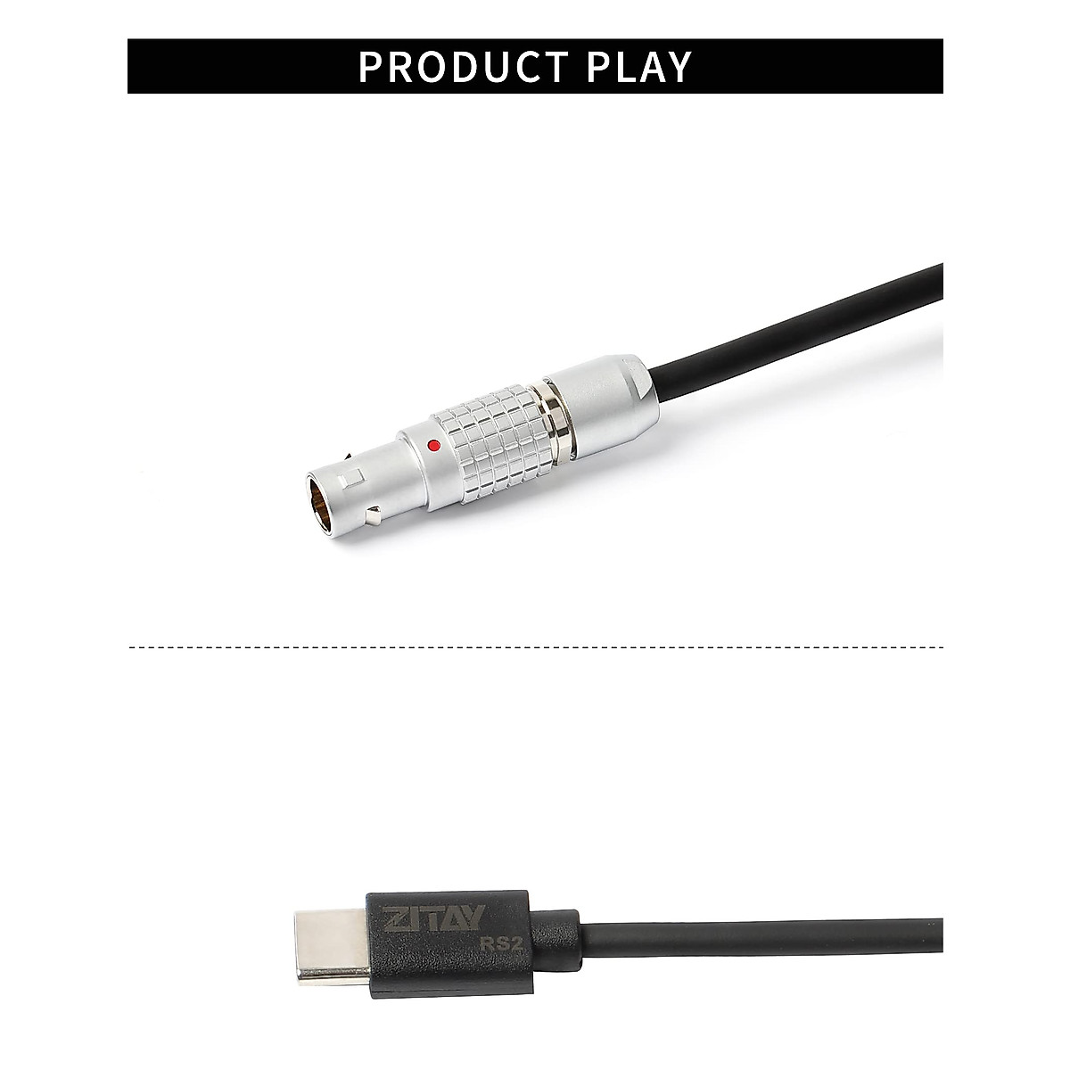 ZITAY RS2 RS3 to 2Pin Male Power Cable for Cameras Wireless Video Transmission Systems Power Supply