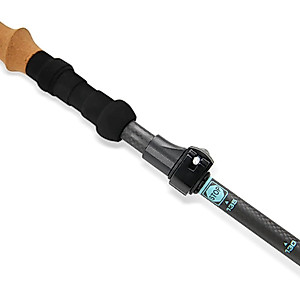 A001 Trekking Poles Carbon Fiber 2 Pack, Collapsible Folding Walking Stick, 5-Section Adjustable Telescopic Pole with Cork Grip, Lightweight Hiking Gear for Camping, Backpacking, Climbing, Walking,