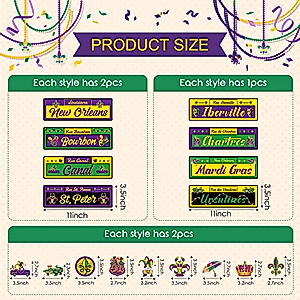 44 Pcs Mardi Gras Party Decorations Masquerade Mask Cutouts Mardi Gras Mask Sign Directional Door Signs New Orleans Street Signs for Prom Carnival Masks Celebration Parade Costume Party Favor
