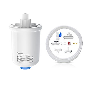 Waterdrop WD-XT Small Water Pressure Tank, RO Pressure Tank for All WD-X-series Reverse Osmosis System to Connect the Refrigerator, Mini RO Water Tank Fits 𝟯/𝟴" Water Tubing, WD-X8/X12/X16, BPA Free