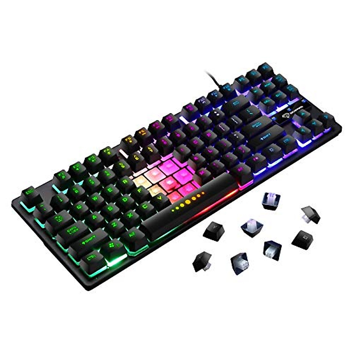 GK-10 Luminous Characters Through 87-key Gaming Keyboard