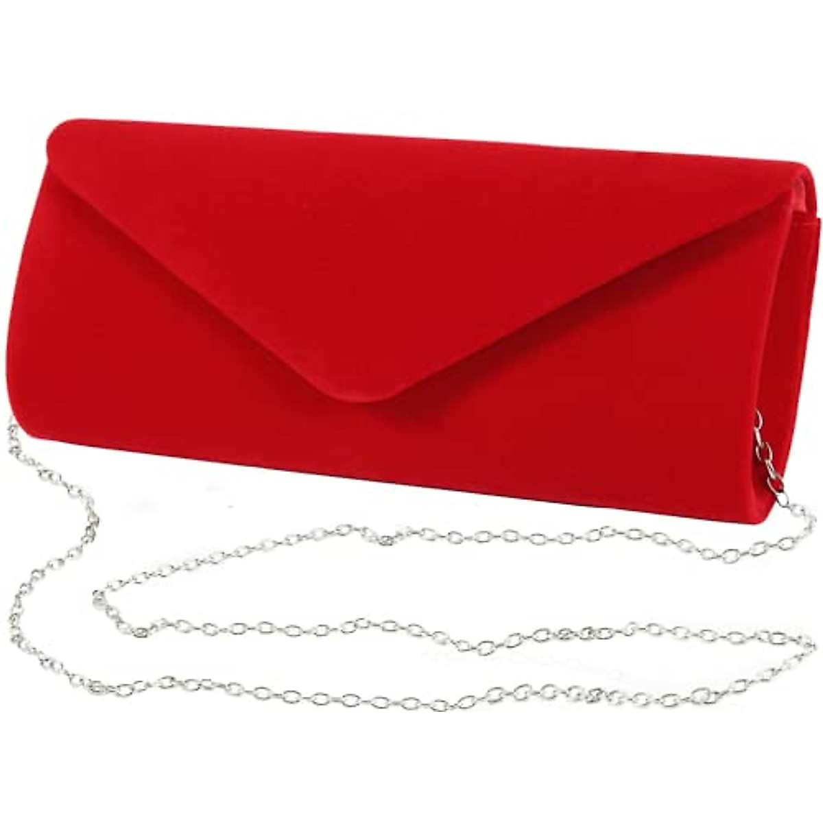 Clutch Purses Evening Bag for Women Party Prom Black-Tie Events Velvet Handbag Shoulder Cross Body Bag With Detachable Chain