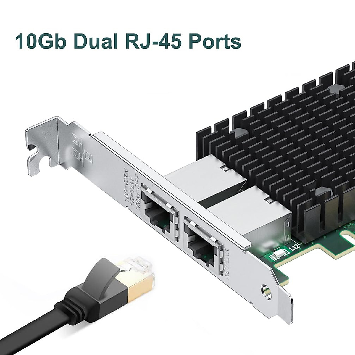 10Gb NIC Dual RJ45 Port PCIe Network Card with Intel X540-AT2 Controller, 10G Ethernet Converged Network LAN Adapter, Support Windows/Linux/Vmware/ESX/Freebsd Server, Compare to Intel X540-T2