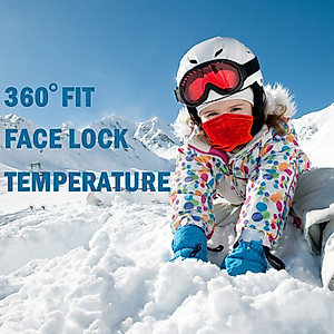 Kids Neck Warmer Gaiter Winter Fleece Face Neck Cover Balaclava Cold Weather Windproof Face Mask for Boys Girls Grey