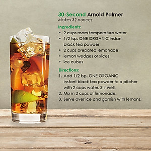 ONE ORGANIC Instant Tea Powder (Black) – 4.4 oz. – 125 Servings – USDA Certified Organic – 100% Pure Tea - Instant Hot or Iced Tea – Unsweetened