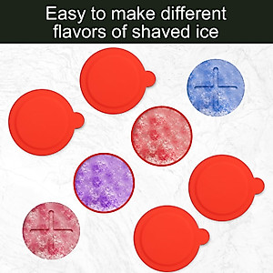 4pcs Ice Mold for Kitchenaid with Lids, Reusable Silicone Ice Making Machine Accessories Compatible with Kitchenaid Ice Shaver (Red)