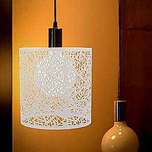 E27 Hollow Light Cover, Modern Lamp Shade, Replacement Metal Lampshade for Table Lamps and Floor Light, White2