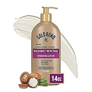 Gold Bond Radiance Renewal Hydrating Lotion, 14 oz., for Visibly Dry, Flaky & Ashy Skin