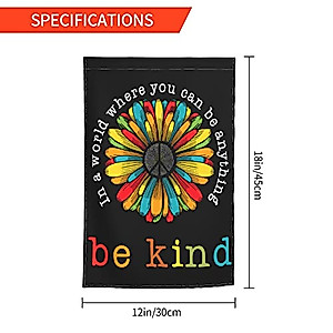 In A World Where You Can Be Anything Be Kind Garden Flag 12 X 18 In Peace Outdoor Floral Mini Yard Flag House Flags Double-Sided Farmhouse Sign For Home Garden Decoration