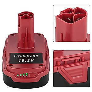 Energup 2Pack 3.5Ah Replacement Craftsman 19.2Volt Battery Lithium for Craftsman C3 XCP Craftsman 19.2V Battery 130279005 1323903 130211004 11045 315.115410 315.11485 for 19.2V Craftsman Battery