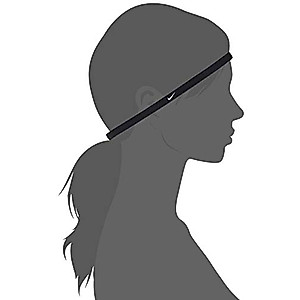 Nike Swoosh Sport Headbands 2.0 (Black/White/Grey), One Size Fits Most