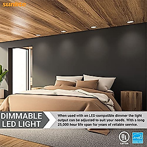 Sunlite 41176 LED BR30 Recessed Bulb, 10.5 Watt (65w Equivalent), 800 Lumens, Medium E26 Base, Dimmable Flood, UL Listed, 3000K Warm White, 6 Count