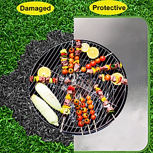 Fire Pit Mat Square, 39" Barbecue Mat for Under Grill, Heat-Resistant Fireproof Mat for Outdoor Smoking and Camping, Protect The Deck, Patio, Lawn from Exploding Embers