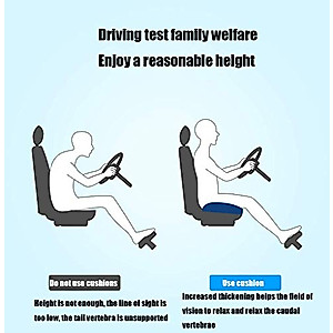 YQJ YOMQLJXB Portable car Booster Cushion - Office mat, Driver Booster seat car seat Cushion,Angle Lift Seat Cushions?Effectively Increase The Field of View by 12cm, Ideal for Office, Home (Black)