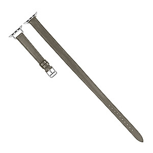 Slim Double Tour Genuine Leather Band for iWatch Series 8/Ultra/7/6/SE/5/4/3,Replacement Bracelet for Apple Watch Band 38mm 40mm 42mm 44mm 41mm 45mm 49mm,Strap,Brownness Wristband