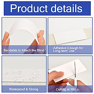 8 Pcs Horizontal Blind Repair Tabs Mini Blind Slat Repair Kit Horizontal Blinds Replacement Slats White Blind Fixers for Horizontal Blinds (1" W x 3" L)