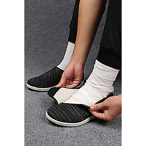 Grigobu Womens Diabetic Shoes Adjustable Breathable Light Antiskid Edema of Fasciitis bunions Arthritis Swollen feet Walking Shoes 44 Black/Grey