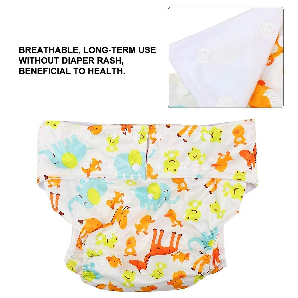 Washable Diapers,Reusable Adult Diaper Leak Proof Protection, Washable and Reusable Adjustable Breathable Adult Diaper for The Elderly, One Size Fits All(2)