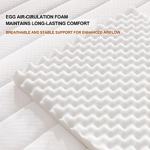 Hotkid,Queen Mattress, 12 Inch Hybrid Queen Size Mattress in a Box,Medium Firm Mattress with Comfortable High Density Foam and Individual Pocket Spring for Motion Isolation,Pressure Relief