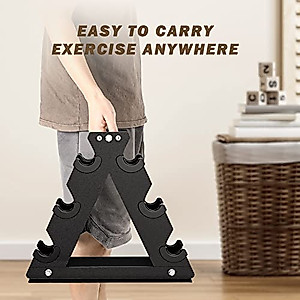 AKYEN Dumbbell Rack, Weight Rack for Dumbbells Compact A-Frame 3-Tier Home Gym Space Saver