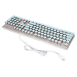 LBEC Mechanical Keyboard, Red Switch Mechanical Gaming Keyboard 104 Keys RGB Backlight for Office (Red Switch)