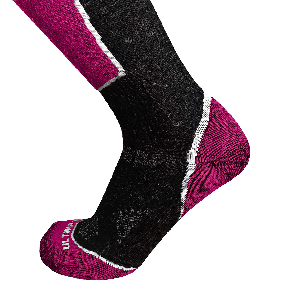Ultimate Socks Womens Lightweight Merino Wool Ski Snowboard Performance Raspberry Medium 7-9.5