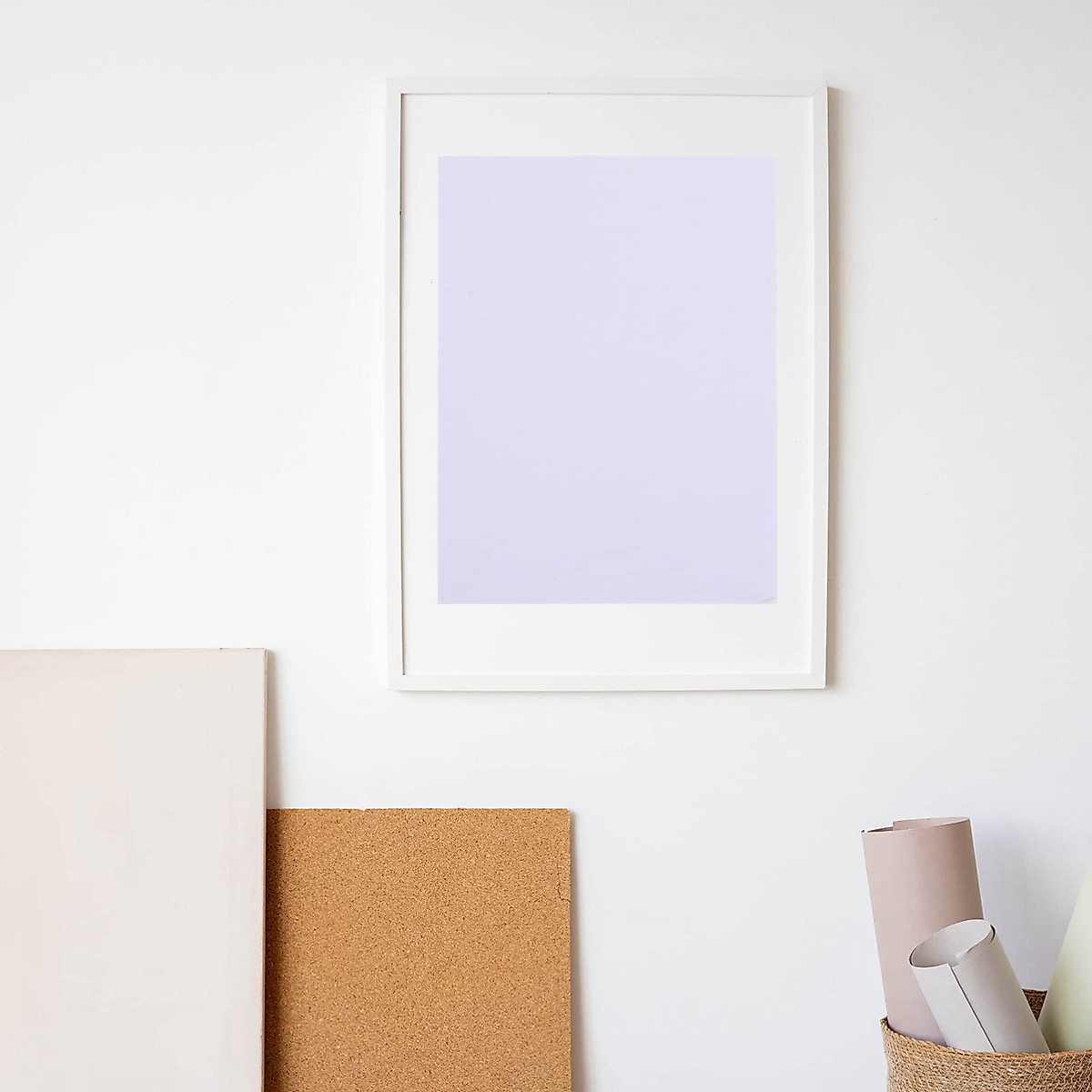 TEHAUX 20pcs White Picture Mat Set Uncut Photo Mats Photo Frame Backing Matting Picture Board Mat Paperboard Core Bevel Cut Mattes for Photos Artworks Craft Supplies