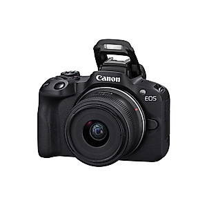 Canon EOS R50 Mirrorless Vlogging Camera (Black) w/RF-S18-45mm F4.5-6.3 is STM Lens (Renewed)