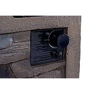 Bond Manufacturing 67268 Alpine 19.5" Square 40,000 BTU Gas Fire Column, Brown