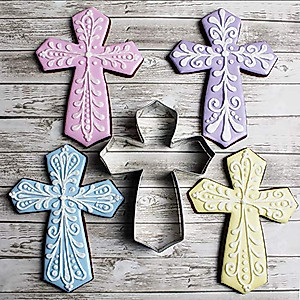 Extra Large Cross Cookie Cutter, 5.5" MAde in USA by Ann Clark