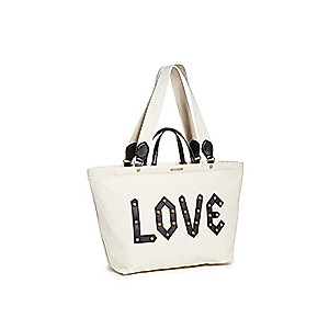 Rebecca Minkoff Women's Sienna Tote, Natural, Off White, Graphic, One Size
