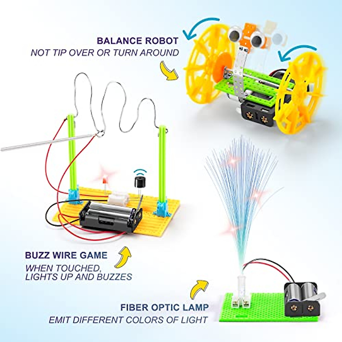 Robotics STEM Science Kits, Robot Building Kit for Kids, Electronic Toys Science Experiments Engineering Projects for Girls, DIY Activities STEM Robots for Boys to Build, Gifts for Boy & Girl