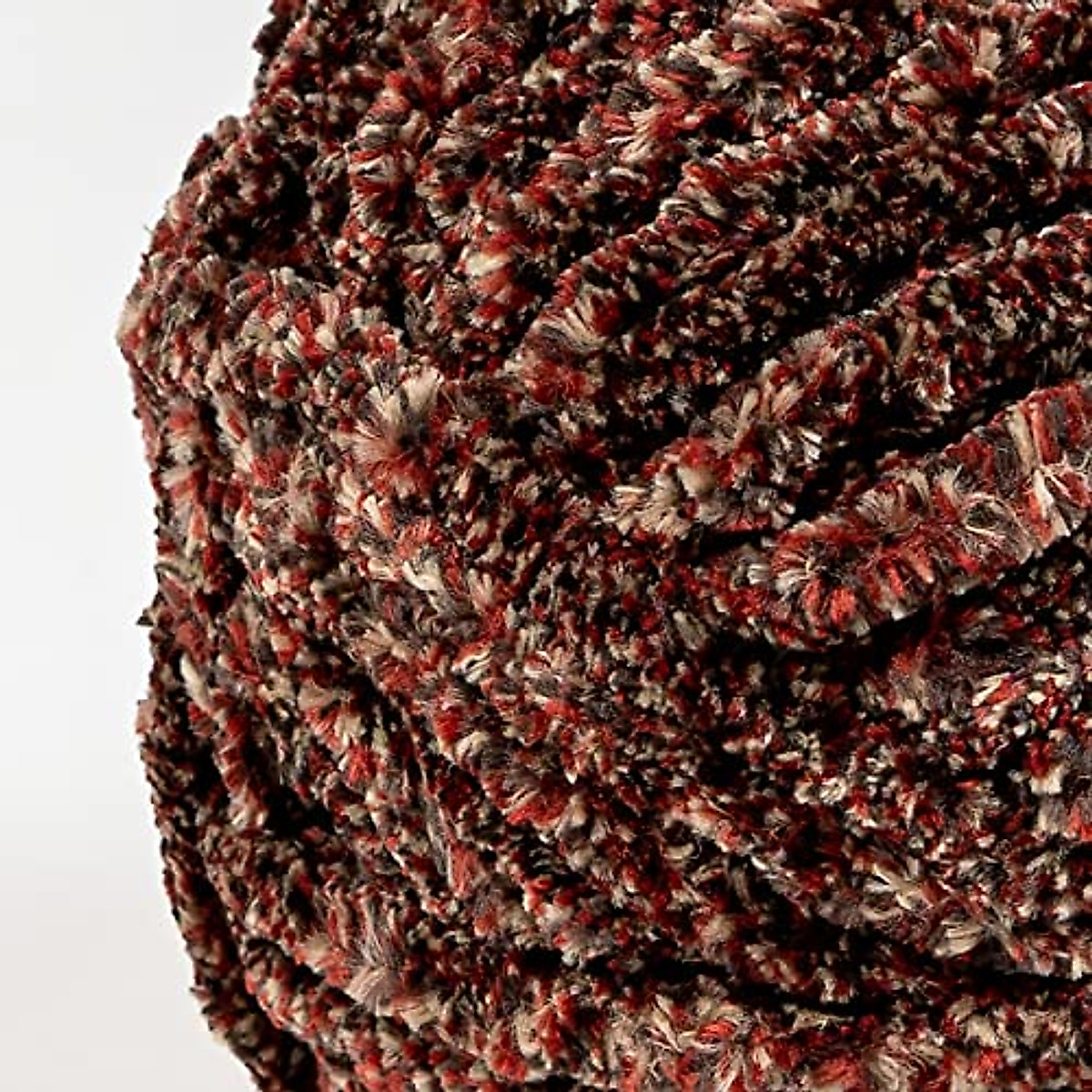Crafted By Catherine Tonal Velvet Yarn - 4 Pack, Red Brown, Gauge 6 Super Bulky